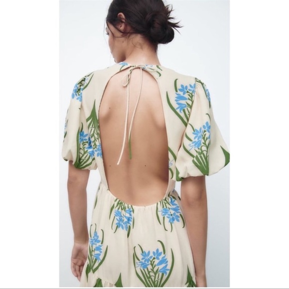 Zara | Dresses | Zara Balloon Sleeve Maxi Dress | Poshmark